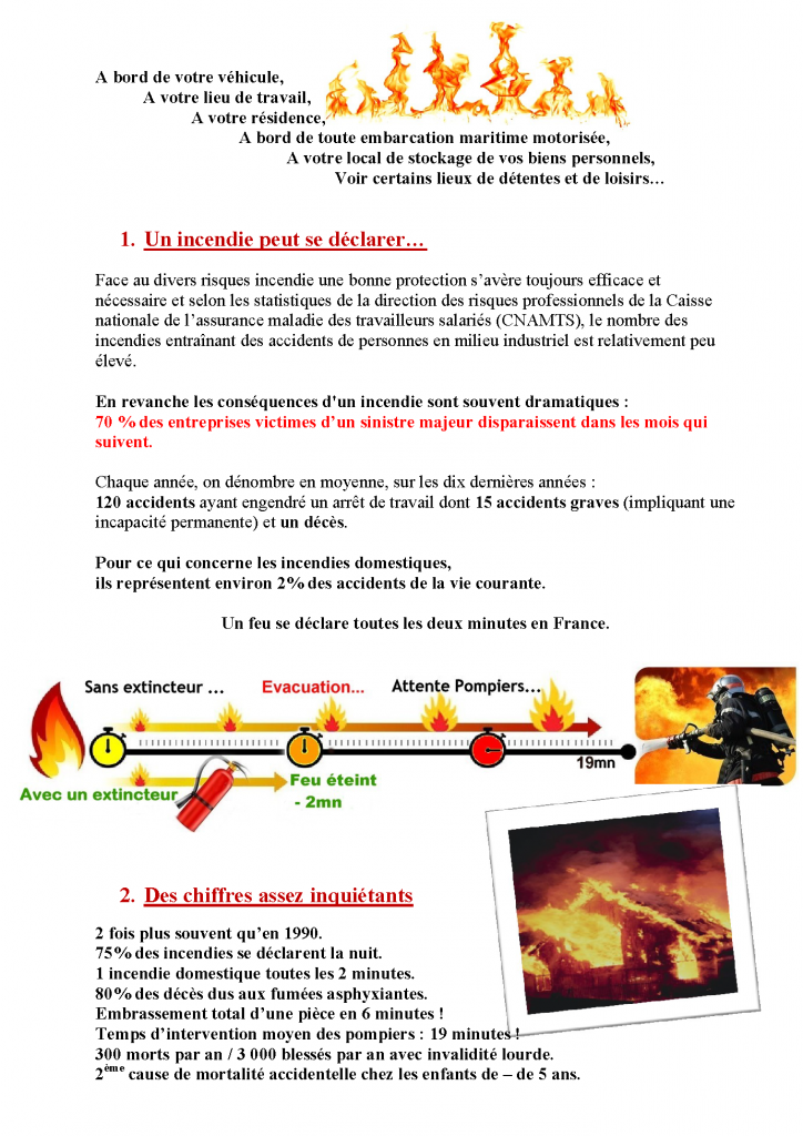 Infos pratiques - Incendie 40